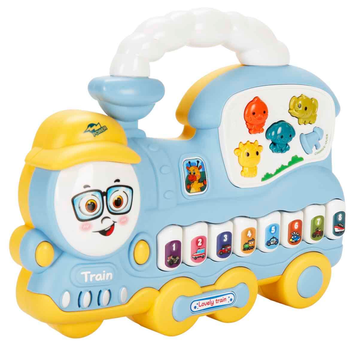 Minibo Sesli ve Işıklı Piyanolu Tren - Mavi | Toyzz Shop