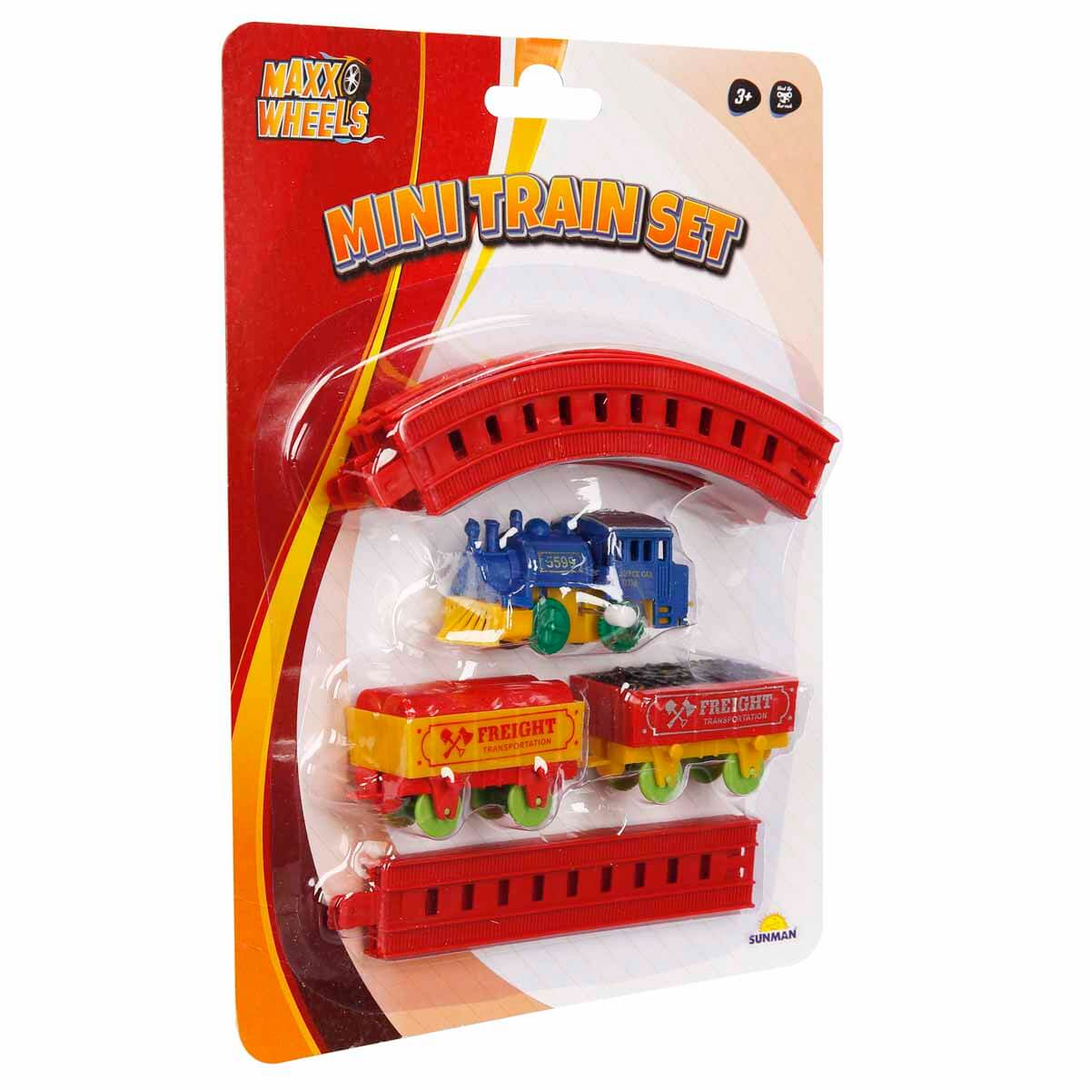 Maxx Wheels Mini Tren - Kırmızı Tren Mavi Vagon | Toyzz Shop