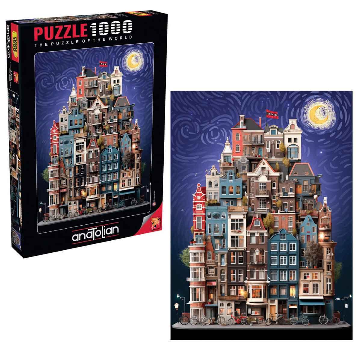 1000 Parça Puzzle: Amsterdam Starry Night | Toyzz Shop