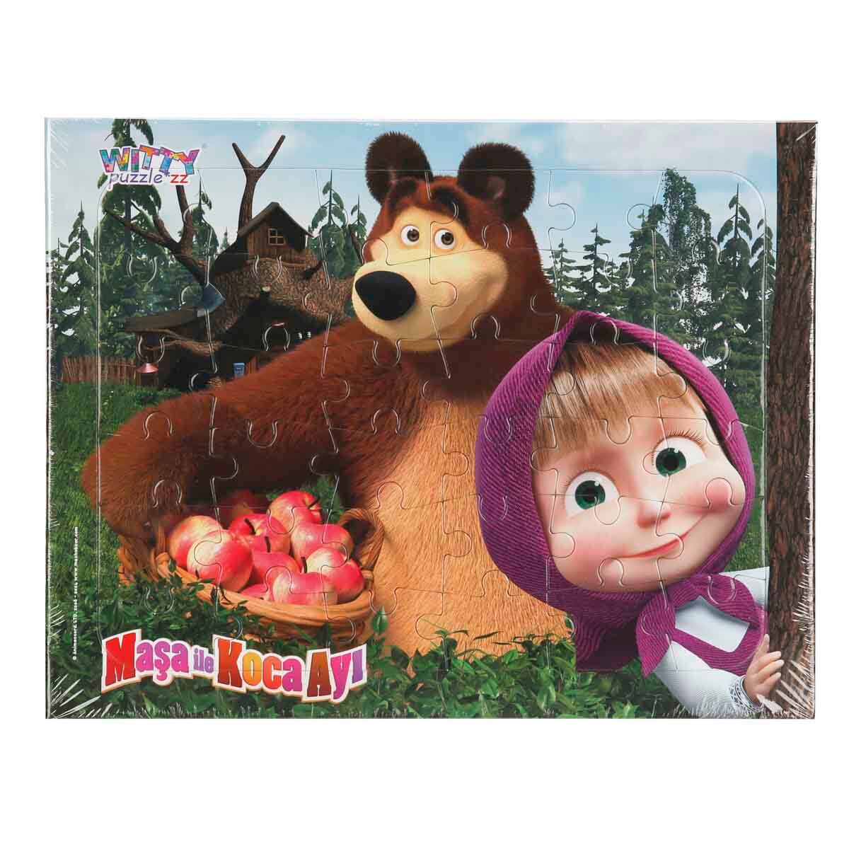 36 Parça Puzzle: Maşa, Koca Ayı ve Elma Sepeti | Toyzz Shop