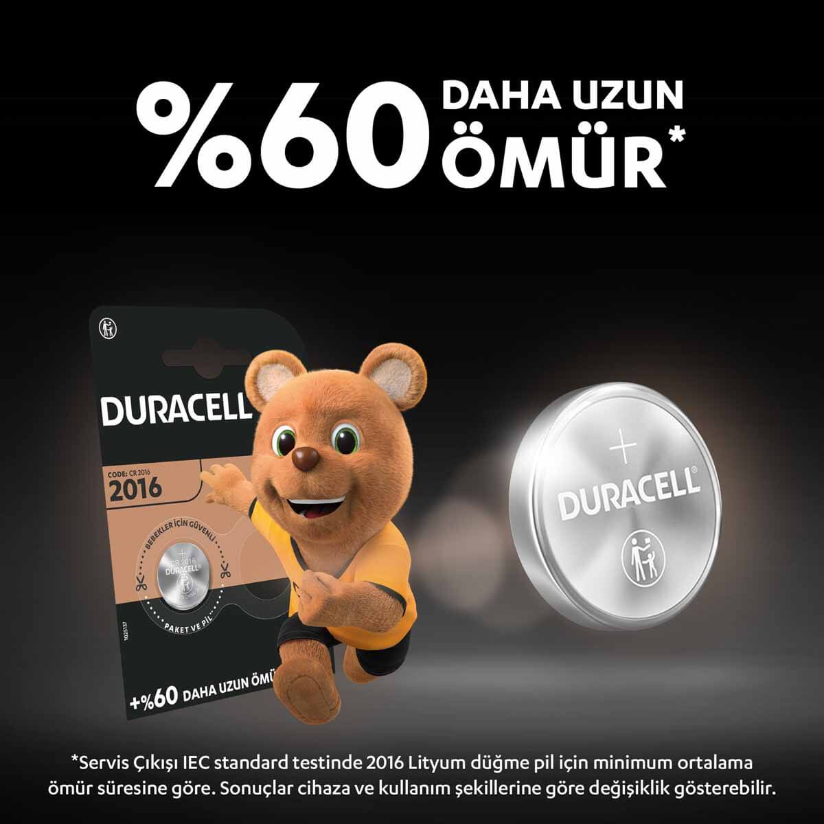 Duracell Özel Lityum 3V Düğme Pil 2016 2’li | Toyzz Shop