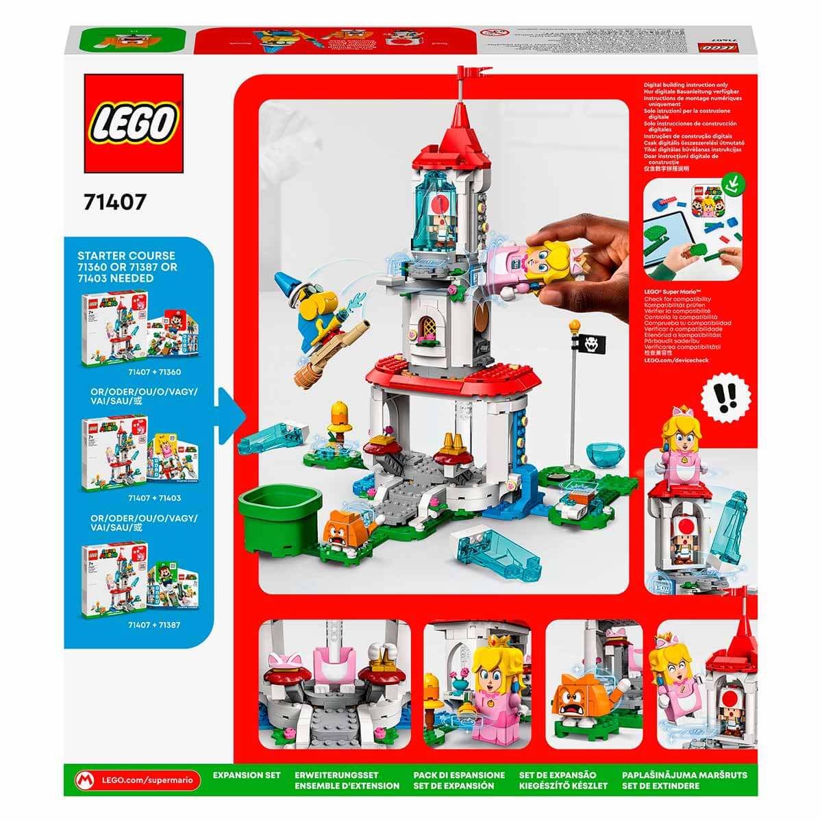 LEGO Super Mario Cat Peach Kostümü ve Donmuş Kule Ek Macera Seti 71407 ...