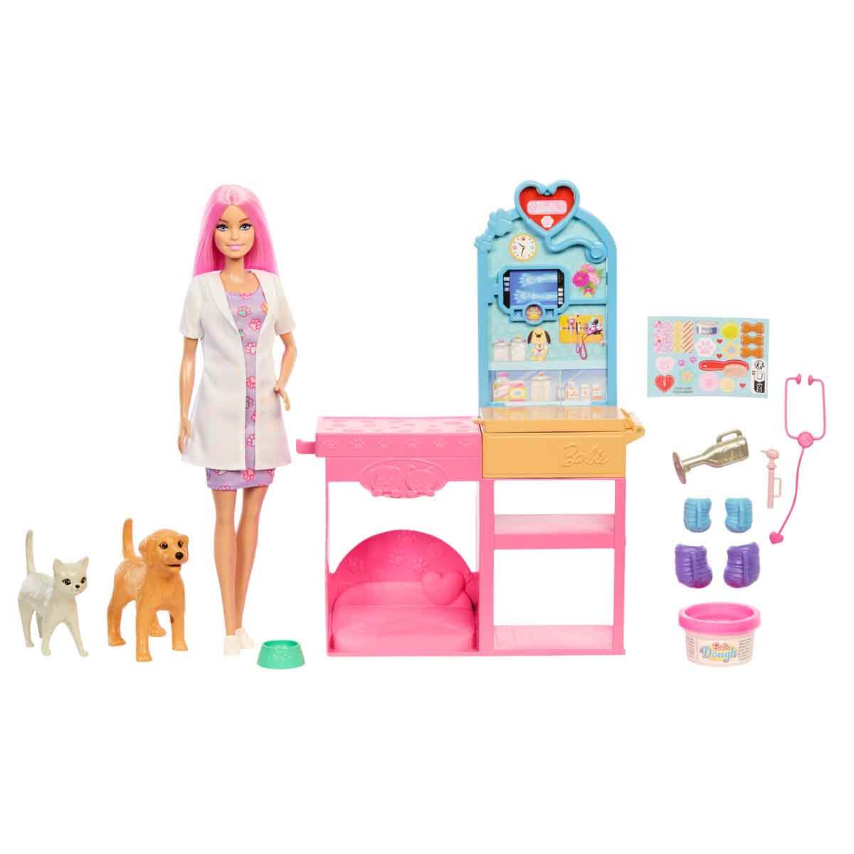 Barbie'nin Veteriner Kliniği Bebek ve Aksesuarlar Oyun Seti JFX93 ...