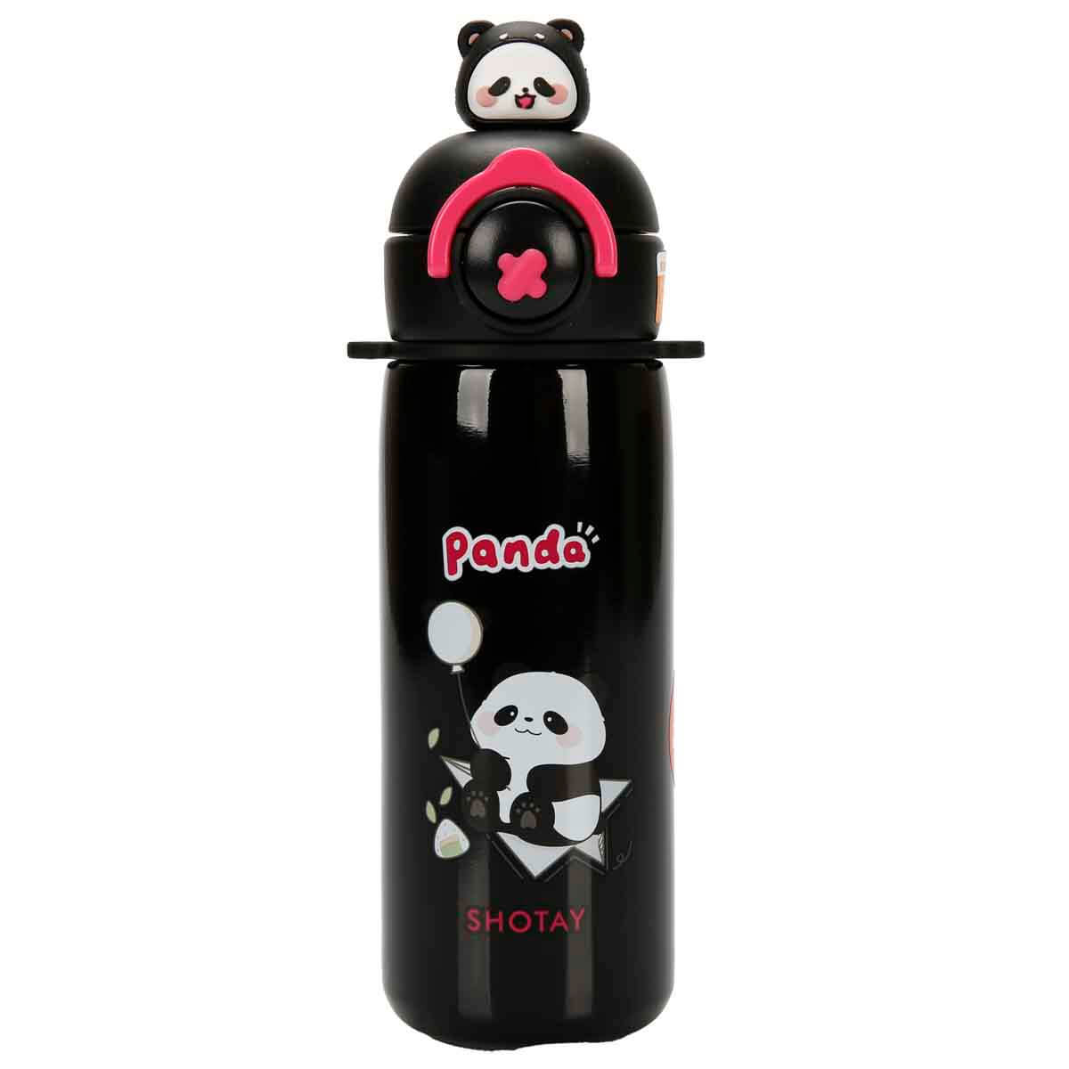 Panda Desenli Termos Matara 430 ml SHT-ST-8818 - Siyah | Toyzz Shop