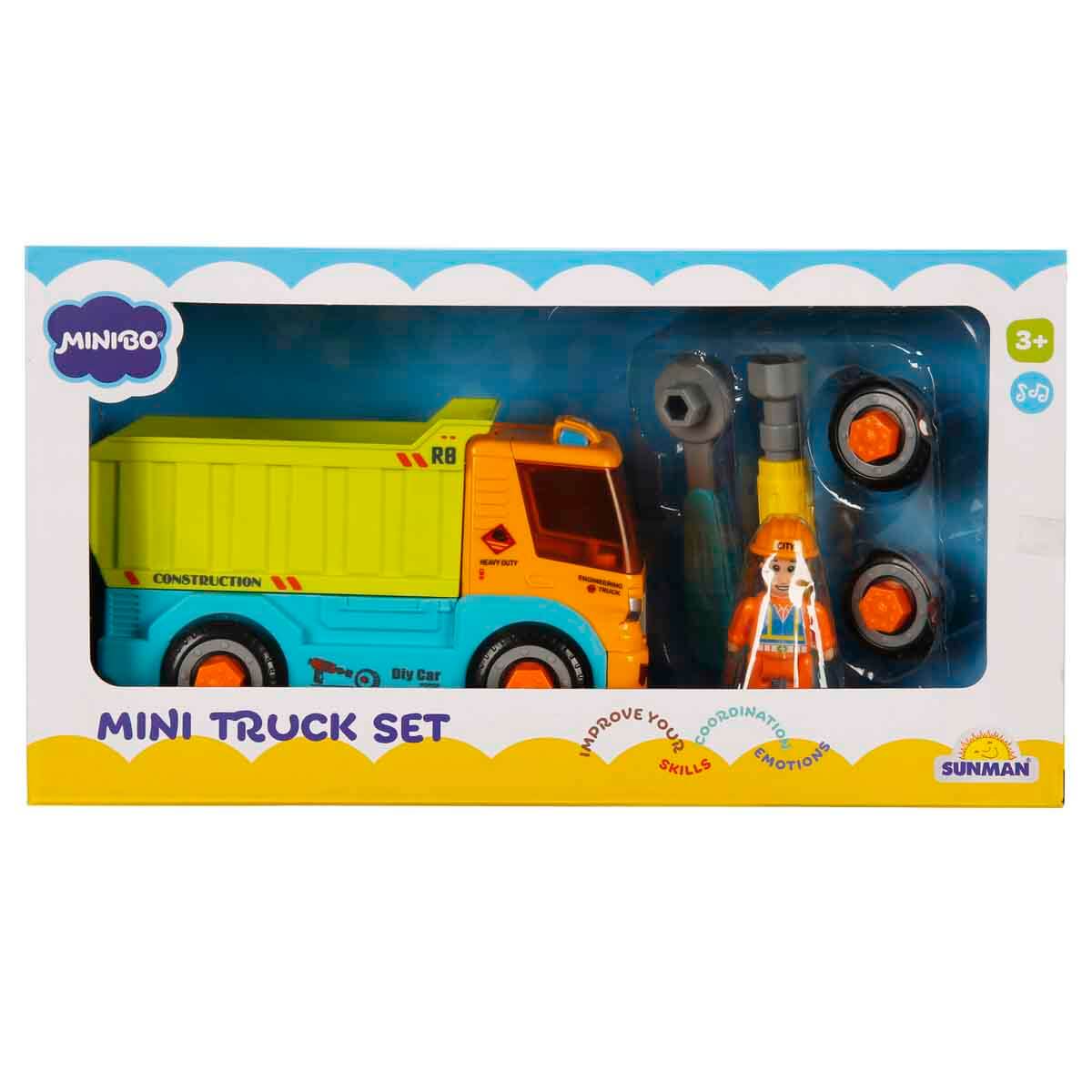 Minibo Sesli ve Işıklı Figürlü Sök Tak Mini Kamyon Seti | Toyzz Shop