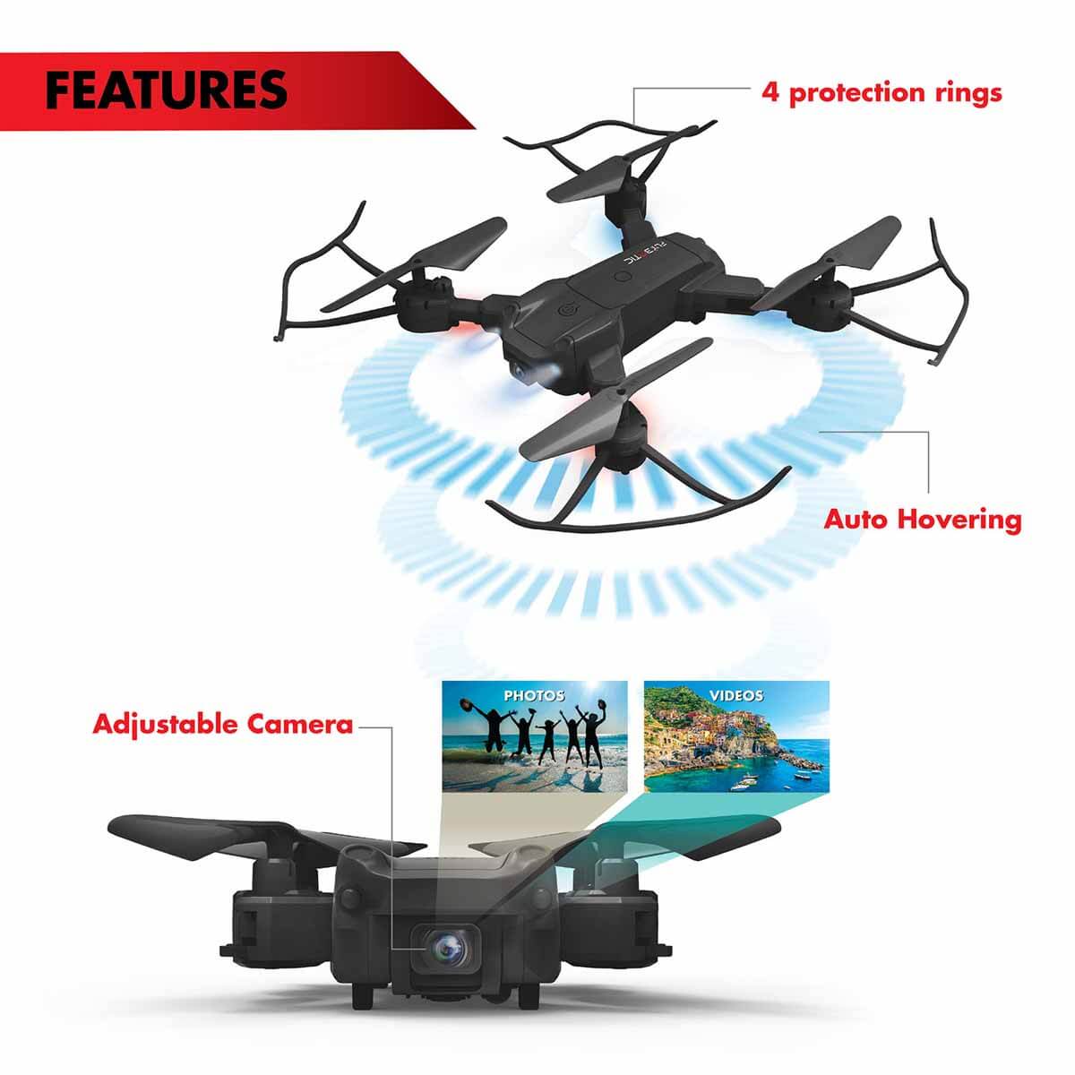 Foldable Drone Işıklı USB Şarjlı Kameralı Uzaktan Kumandalı Drone ...