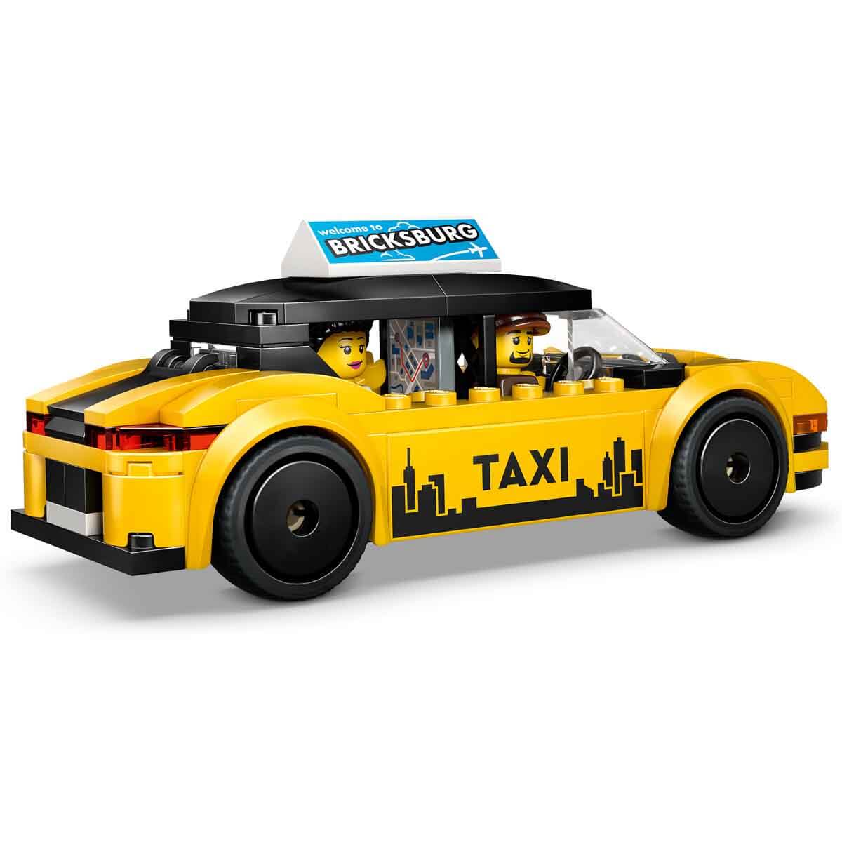 LEGO City Sarı Taksi 60487 – 5 Yaş ve Üzeri Çocuklar için 2 Minifigür ...