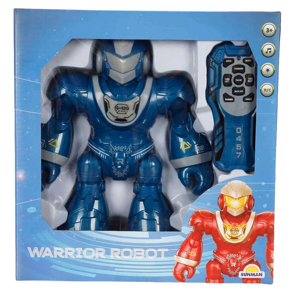 Sesli ve Işıklı Uzaktan Kumandalı Savaşçı Robot - Mavi | Toyzz Shop