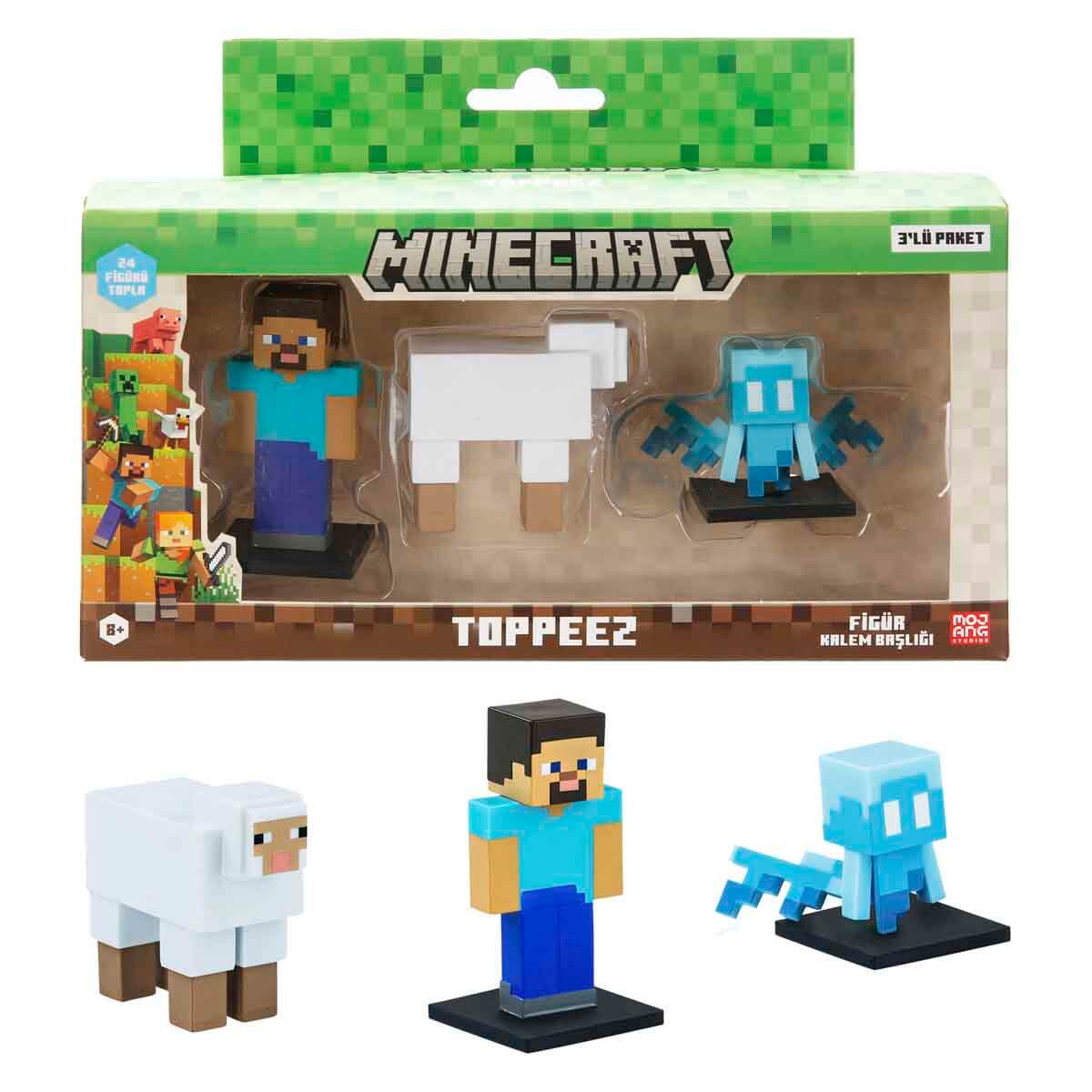 Minecraft 3D Toppeez Figür ve Kalem Başlığı 3’lü Paket - Spider ...