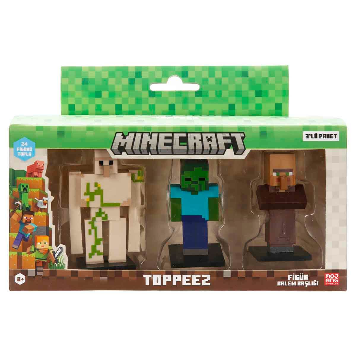 Minecraft 3D Toppeez Figür ve Kalem Başlığı 3’lü Paket - Spider ...