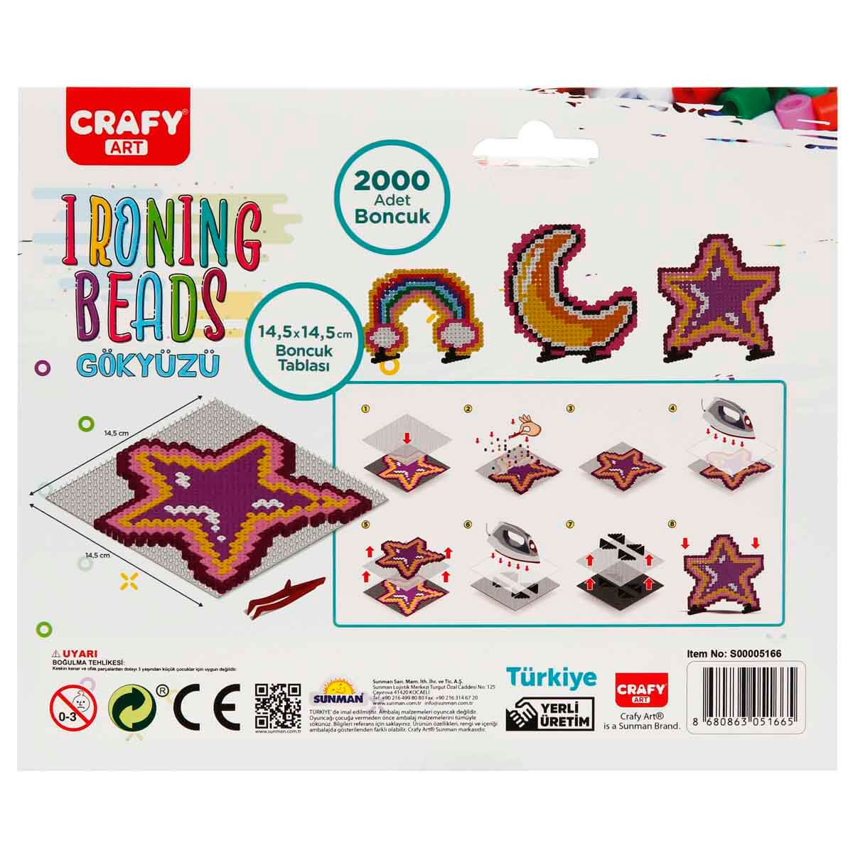 Crafy Ütü ile Yapışan Gökyüzü Boncuk Seti | Toyzz Shop