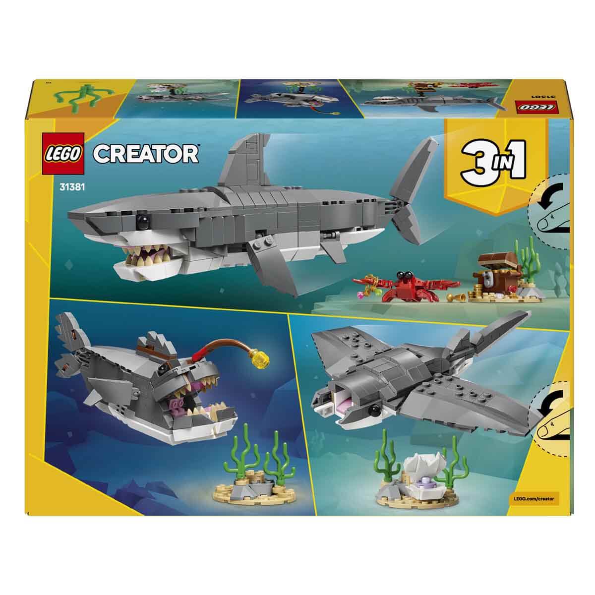 LEGO Creator Acımasız Köpek Balığı ile Hazine Sandığı 31381 - 8 Yaş ve ...