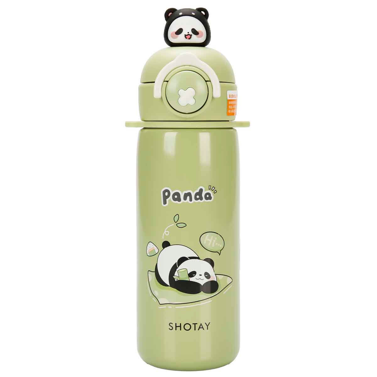 Panda Desenli Termos Matara 430 ml SHT-ST-8818 - Siyah | Toyzz Shop