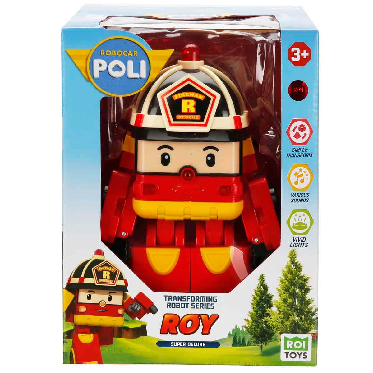 Sesli ve Işıklı Robocar Poli Büyük Transforming Robot Roy | Toyzz Shop
