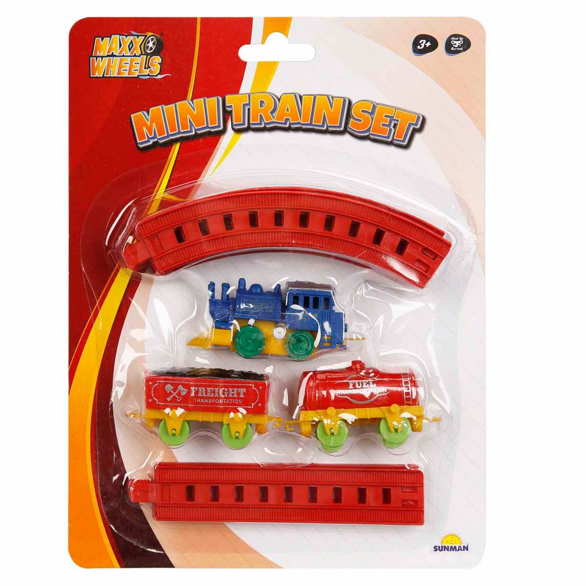 Maxx Wheels Mini Tren - Kırmızı Tren Mavi Vagon | Toyzz Shop