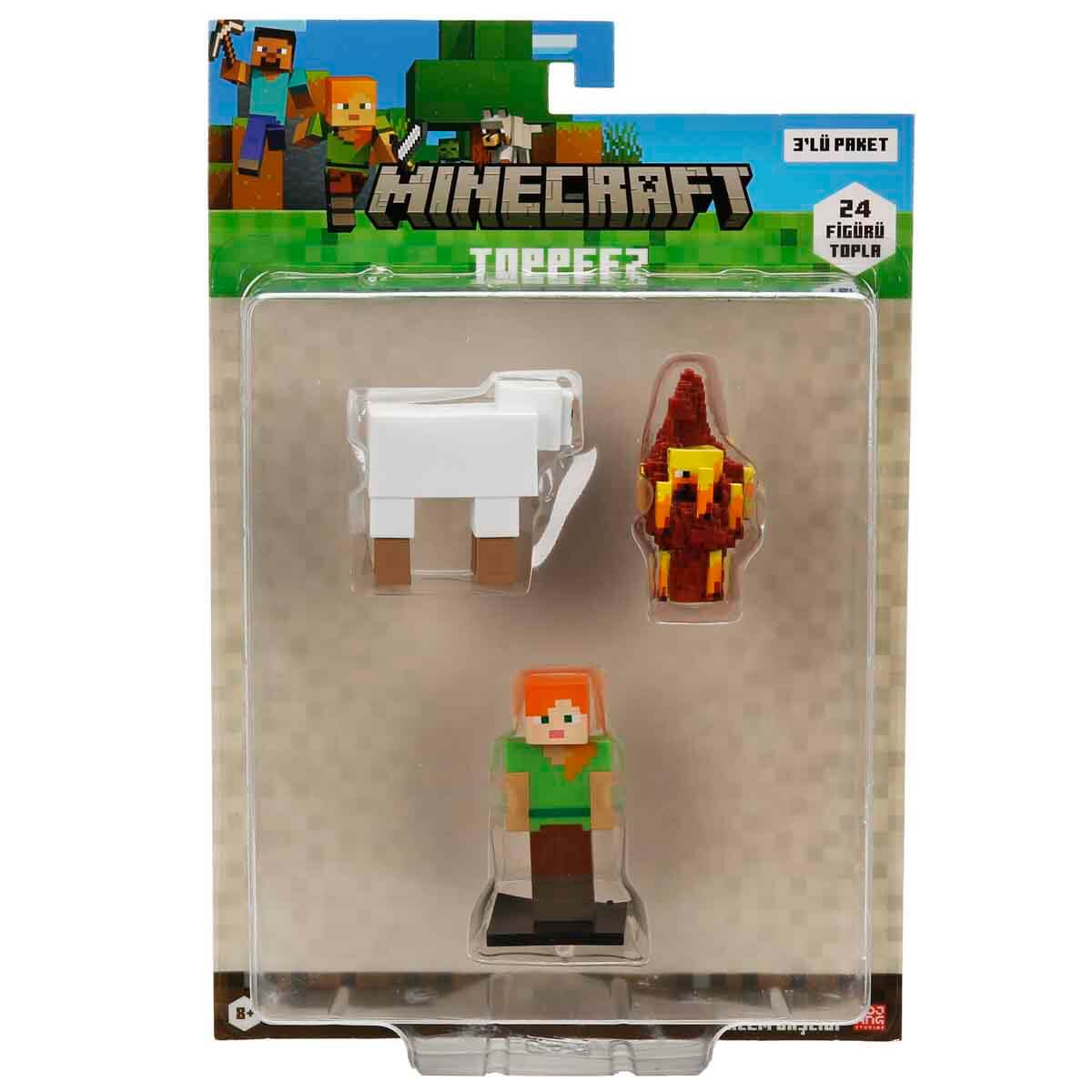 Minecraft 3D Toppeez Figür ve Kalem Başlığı 3’lü Paket PMI/MC2020 ...