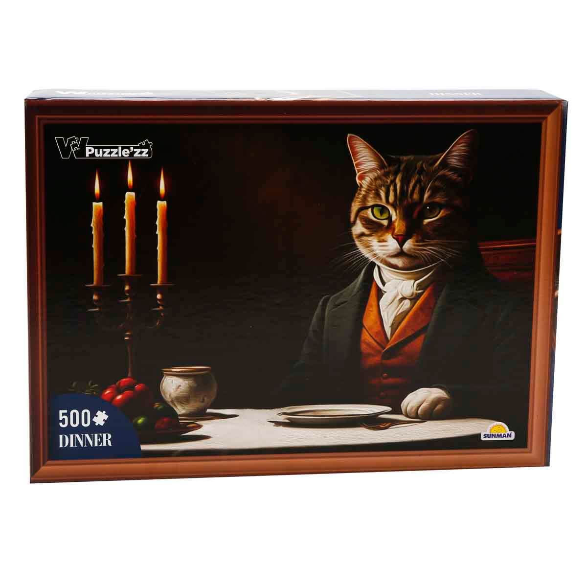 500 Parça Puzzle: Takım Elbise Giyen Kedi | Toyzz Shop