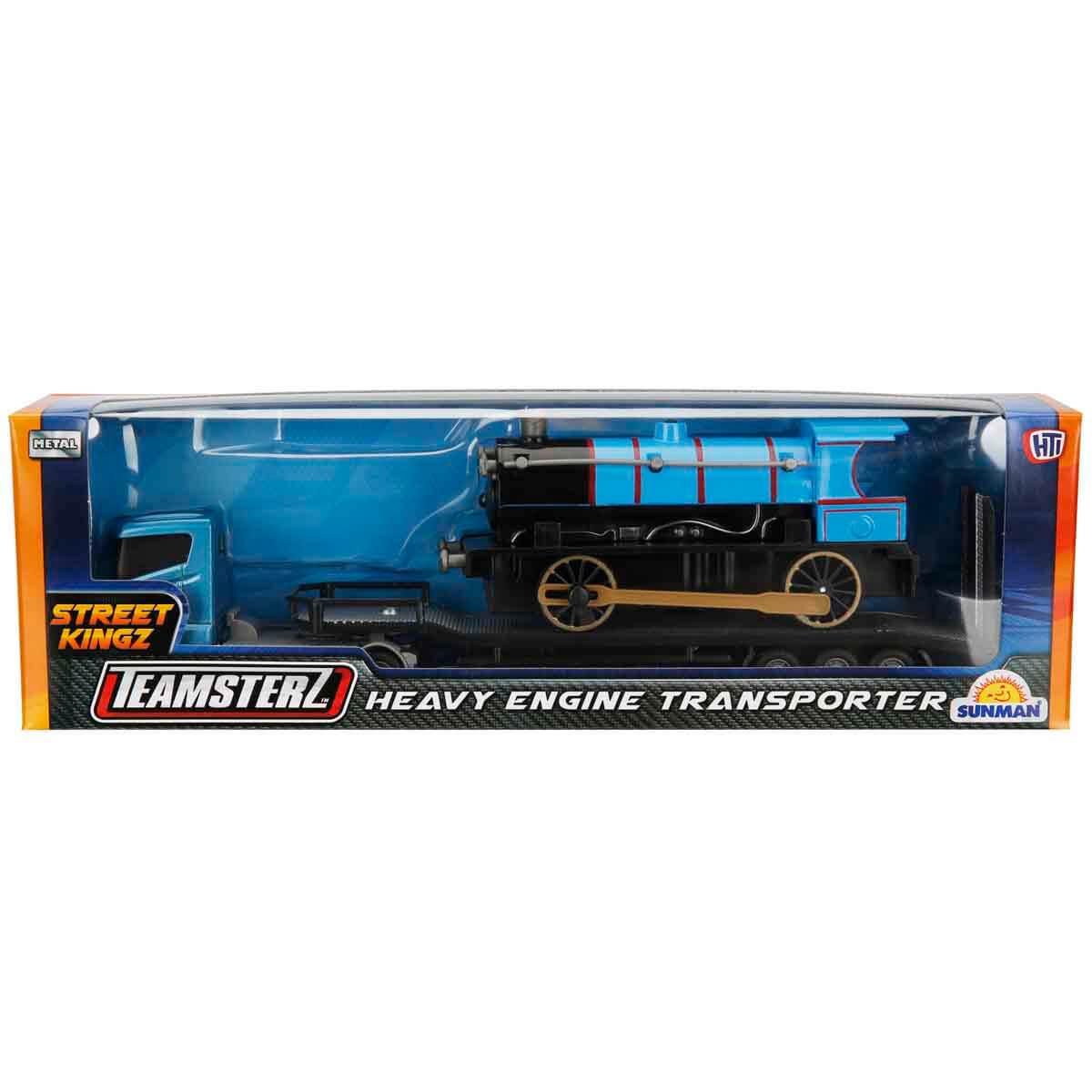 1:60 Teamsterz Transporter Tren Araçlar - Kırmızı Tır-Mavi Lokomotif ...