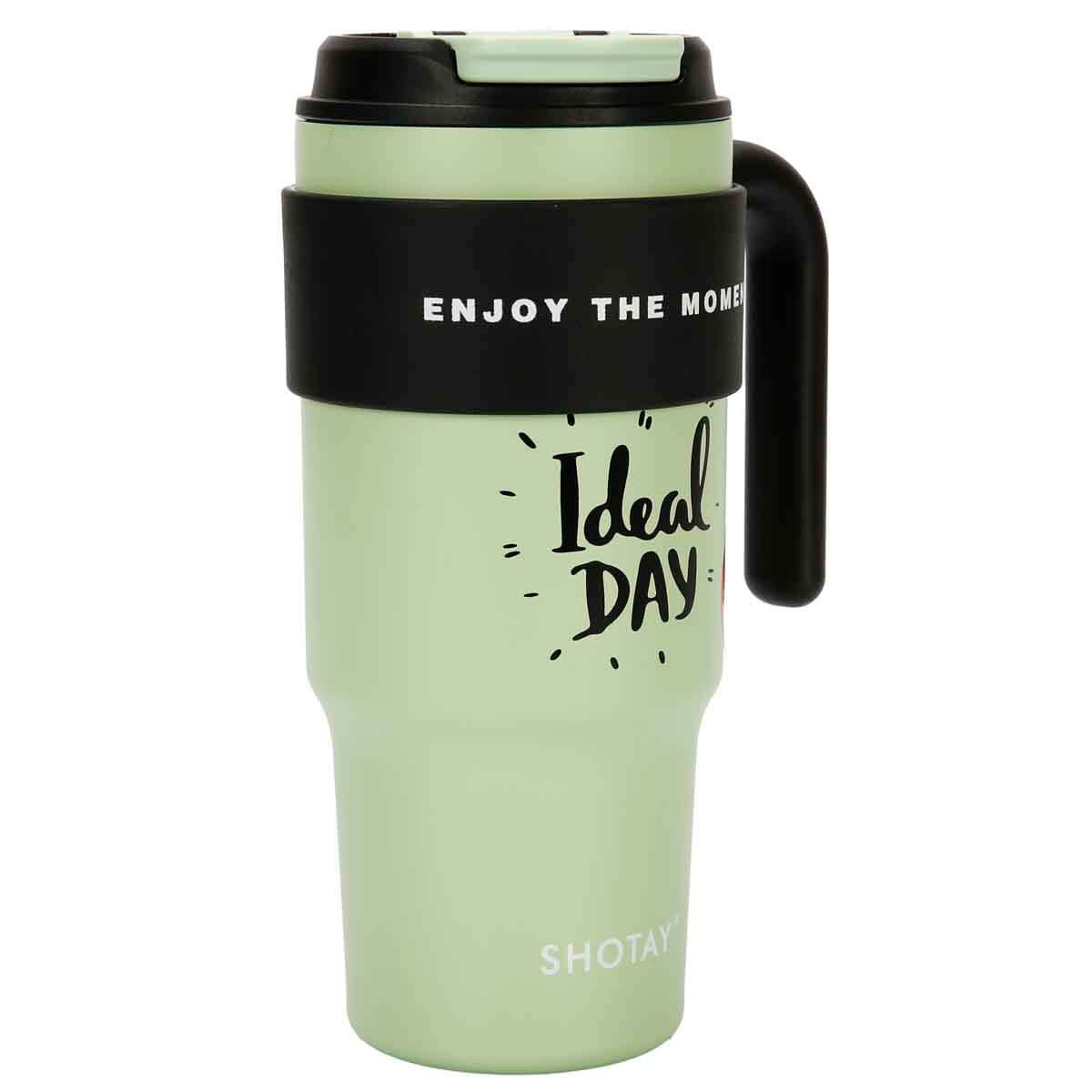 Ideal Day Yazılı Termos Kupa 1 L SHT-ST-8917 - Pembe | Toyzz Shop