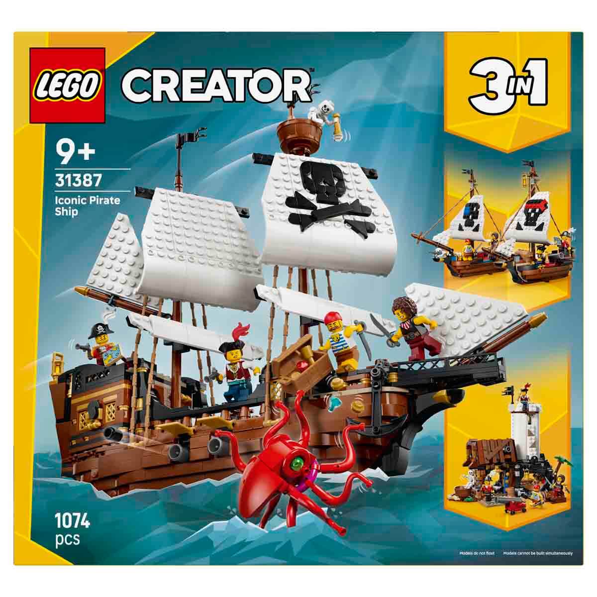 LEGO Creator 3’ü 1 Arada İkonik Korsan Gemisi 31387 - 9 Yaş ve Üzeri ...