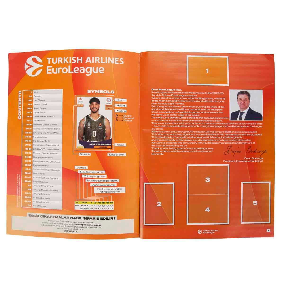 2024-25 Turkish Airlines Euroleague Çıkartma Albümü | Toyzz Shop