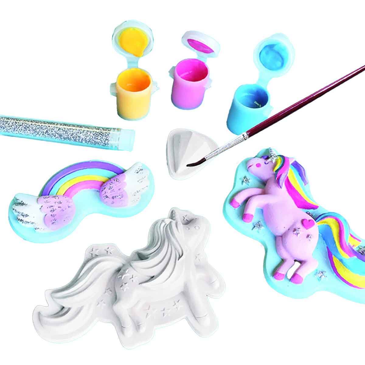 Kalıba Dök ve Boya Simli Unicorn Boyama Seti | Toyzz Shop